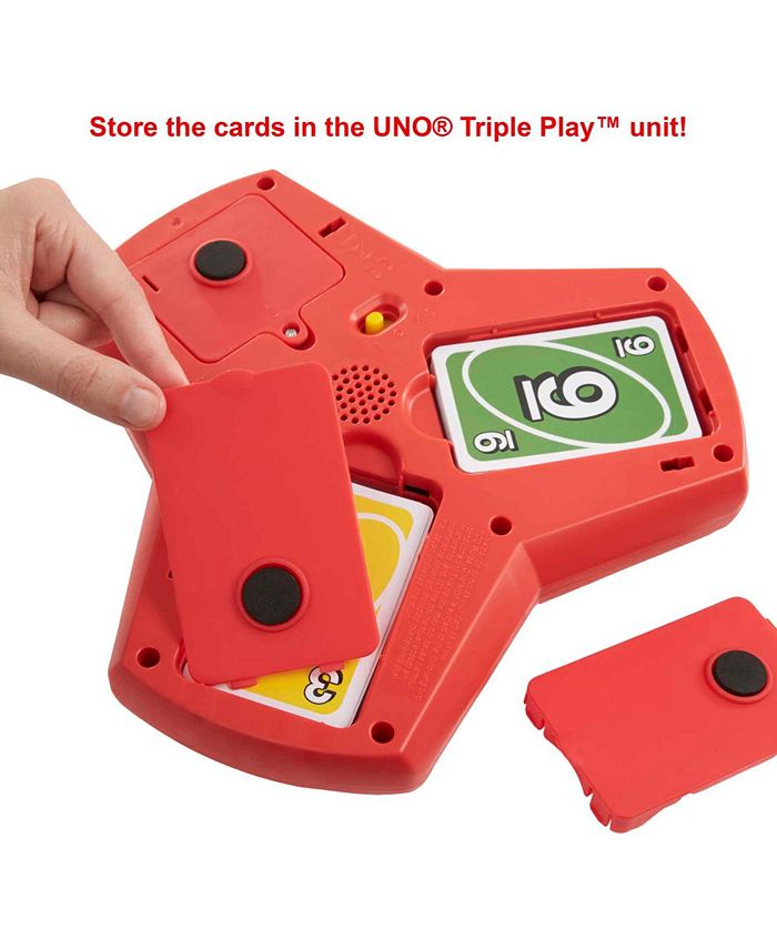 Mattel UNO Triple Play Card Game, Game for Family Night, Lights and ...