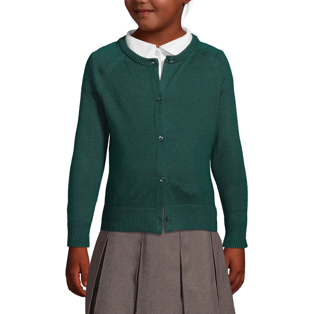 Click here for Lands End Girls School Uniform Cotton Modal Cardig... prices