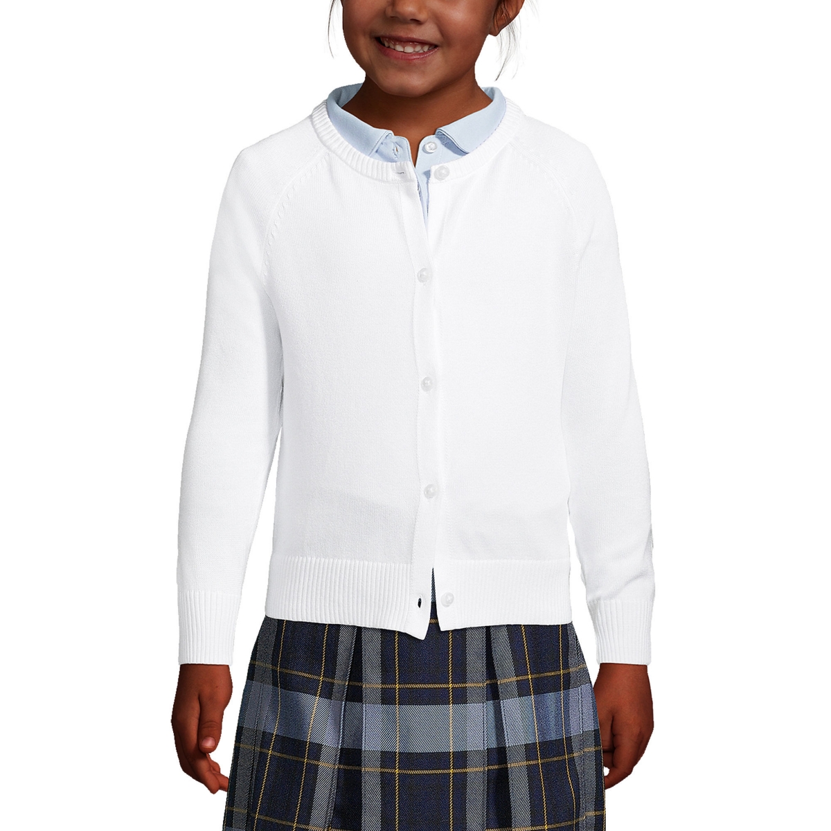 Click here for Lands End Girls School Uniform Cotton Modal Cardig... prices