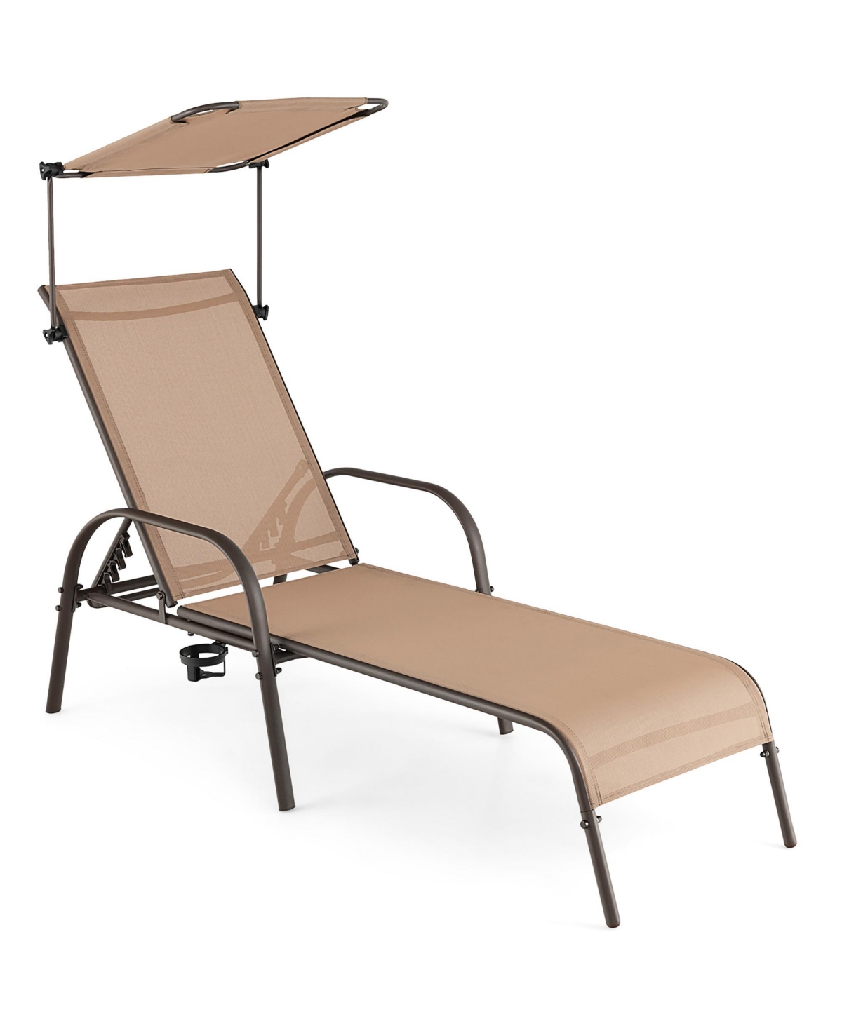 Click here for Costway Patio Heavy-Duty Chaise Lounge 5-Level Adj... prices