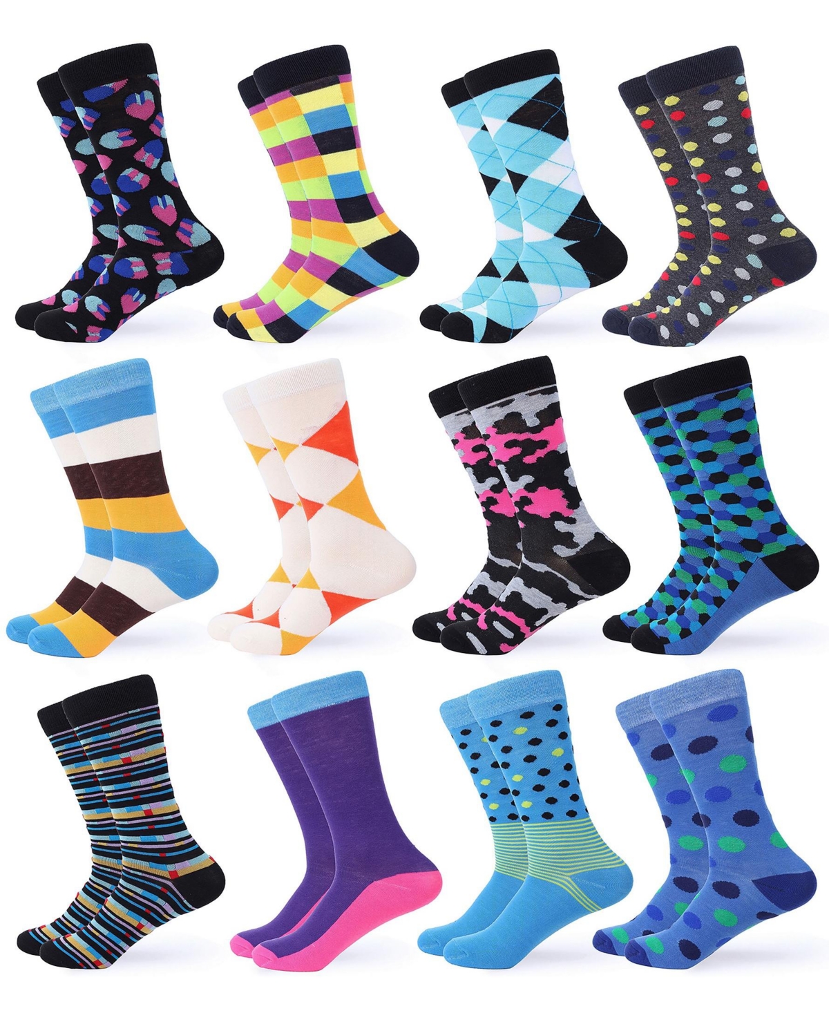Click here for Gallery Seven Mens Swish Colorful Dress Socks 12 P... prices