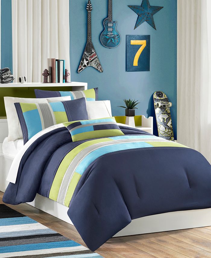 Mi Zone Pipeline Reversible 3-Pc. Comforter Set, Twin/Twin XL - Macy's