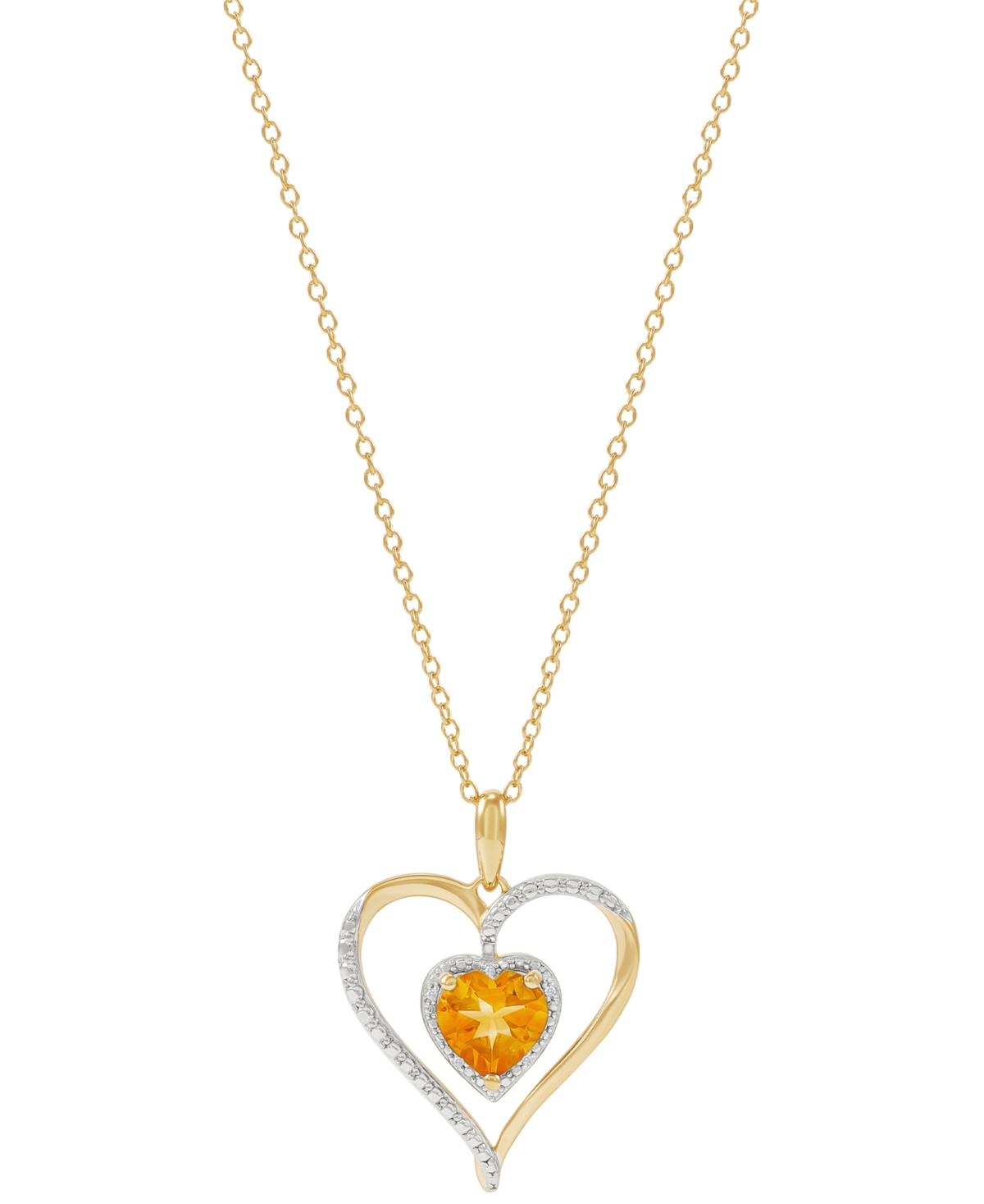 Click here for Birthstone Gemstone & Diamond Accent Heart 18 Pend... prices