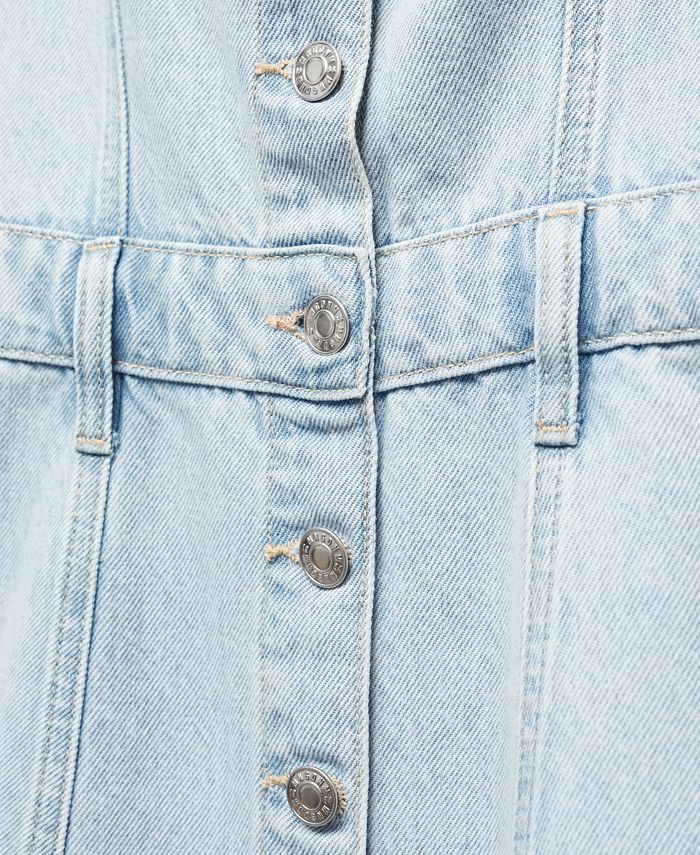 MANGO Women's Button Denim Dress - Macy's