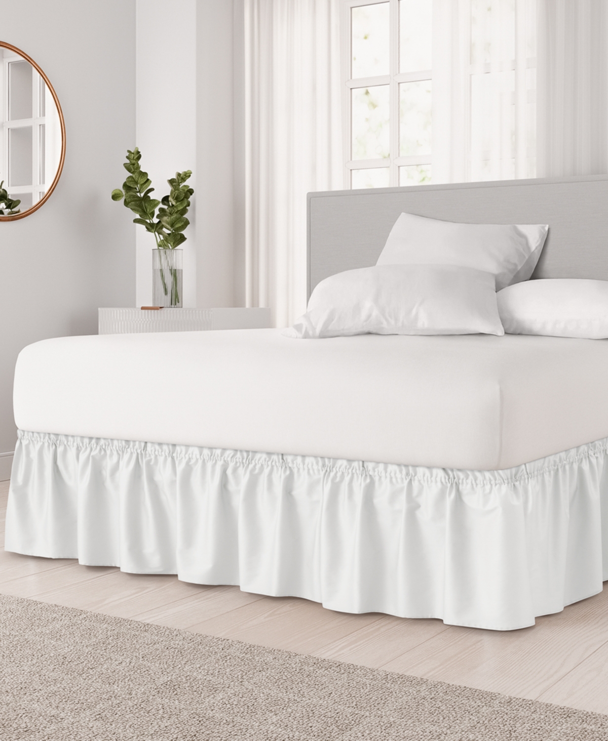 Click here for Ruffled Elastic Wrap Around Bedskirt 12 Inch Drop... prices