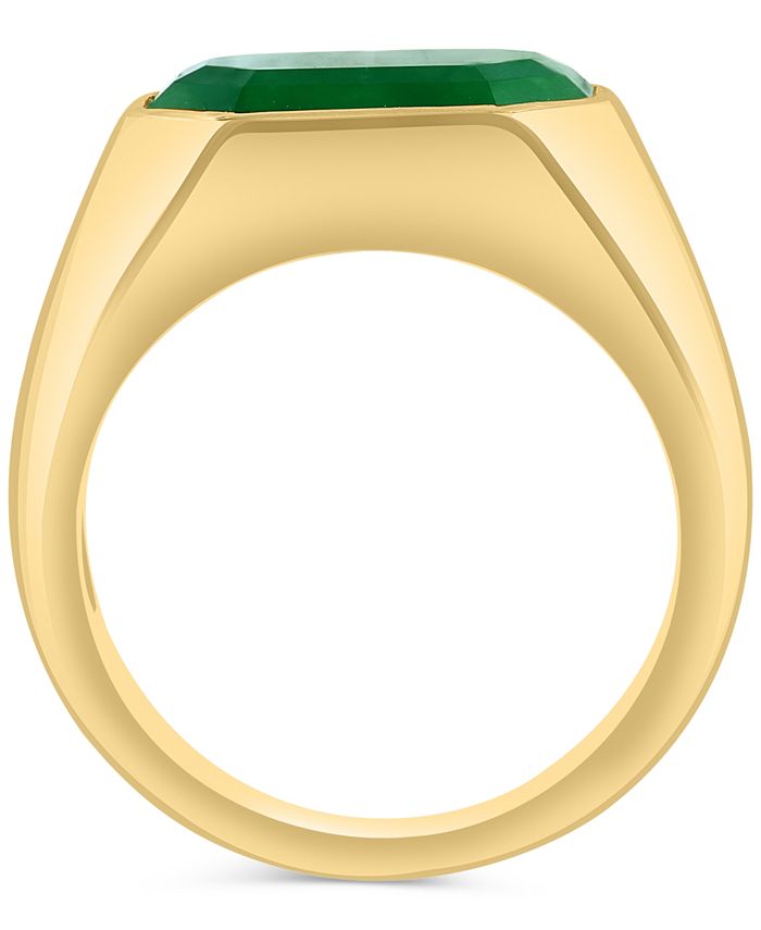 EFFY Collection EFFY® Men's Jade Octagon Ring in 14k Gold-Plated ...
