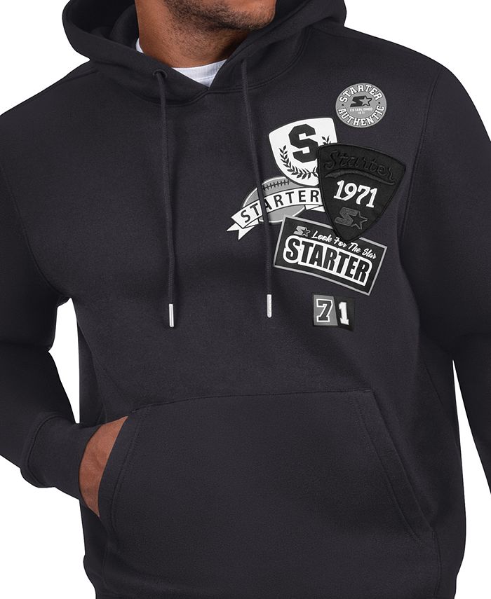Starter Men's Classic-Fit Multi-Patch Fleece Hoodie - Macy's