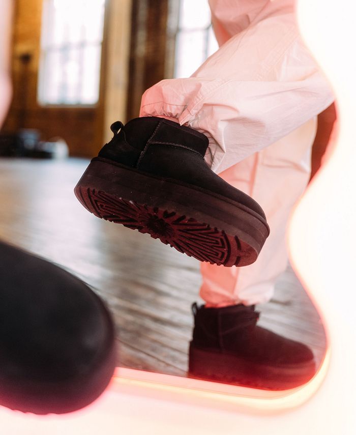 UGG® Women's Classic Ultra Mini Platform Booties - Macy's