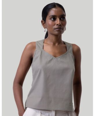 Women's Crossback button up tank top - Macy's