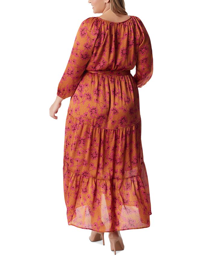 Jessica Simpson Plus Size Natalia Tiered Maxi Dress - Macy's