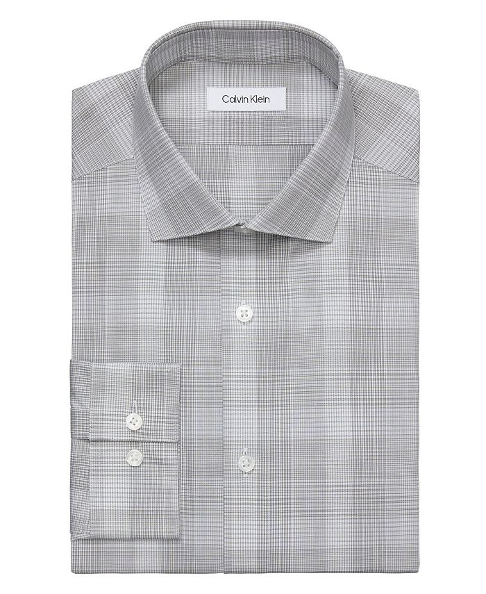 Calvin Klein Men's Steel+ Slim Fit Stretch Wrinkle Resistant Dress Shirt - Macy's
