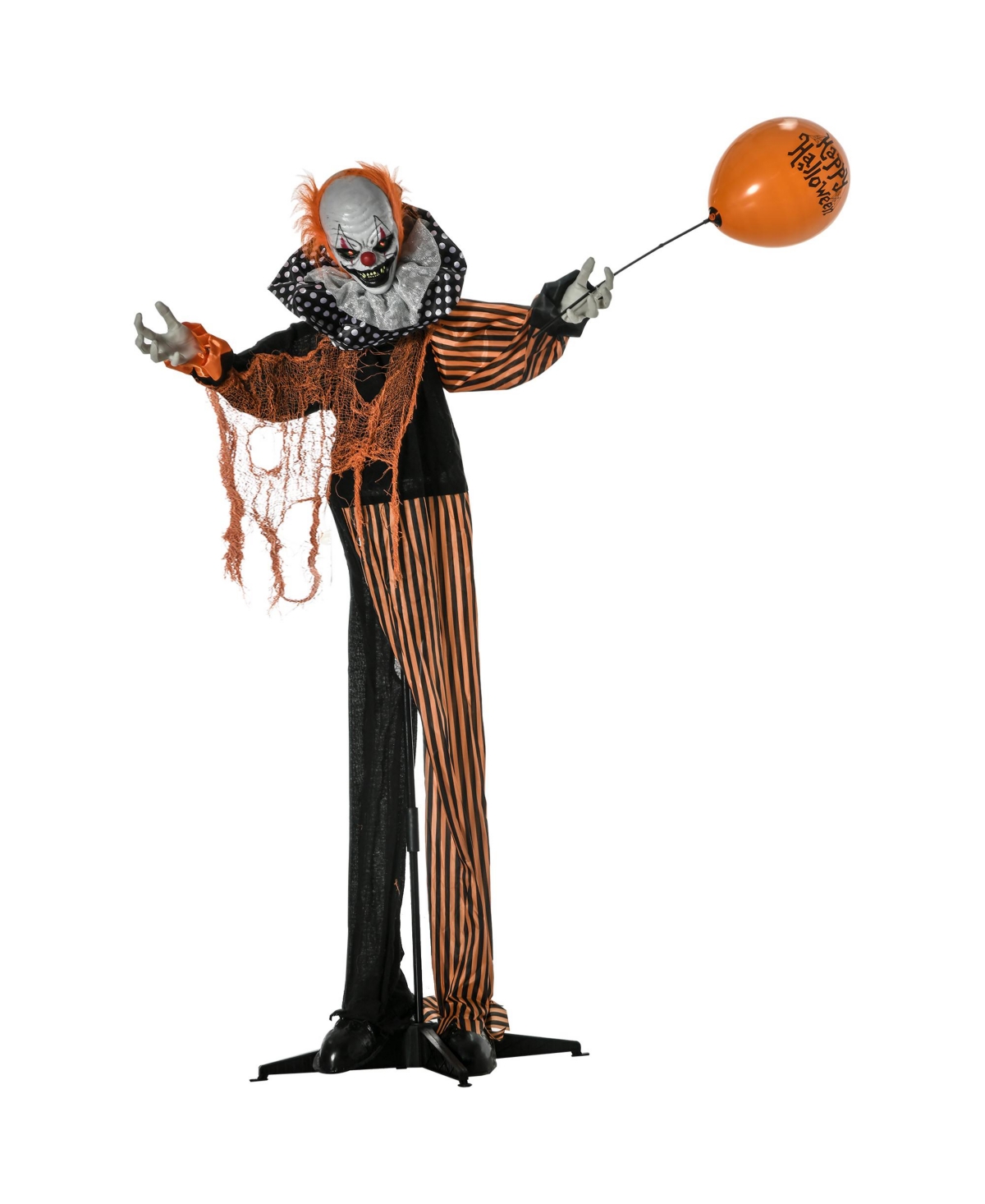 Outsunny 65" Life Size Outdoor Halloween Decorations Talking Circus ...