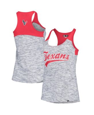 Women's New Era Red, Navy Houston Texans Space Dye Racerback Scoop Neck ...