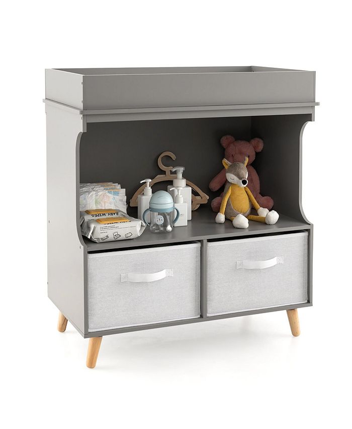 Costway Baby Changing Table Dresser Infant Diaper Station Nursery with ...