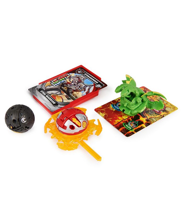 Bakugan Starter 3-Pack, Special Attack Dragonoid, Nillious, Hammerhead Customizable Spinning ...