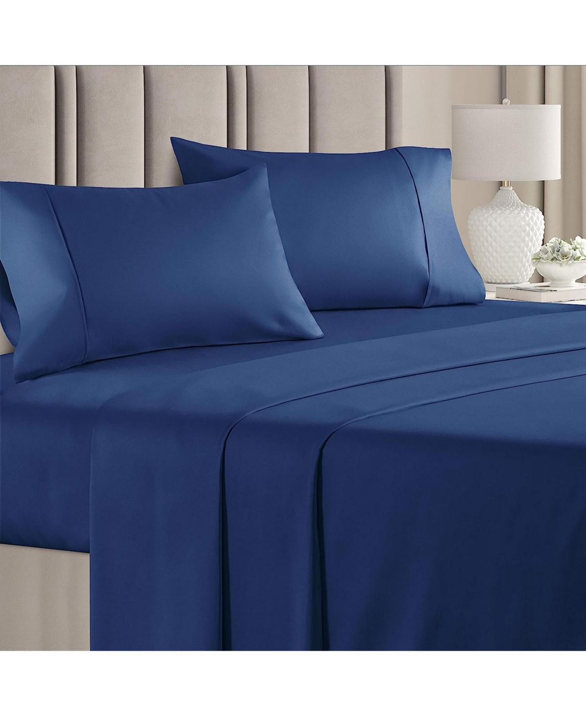 Click here for 4 Piece 100 Cotton 400 Thread Count Sheet Set - Ki... prices