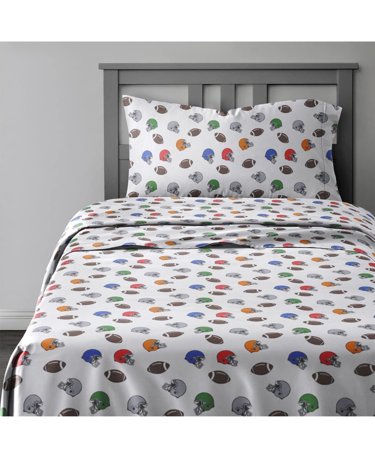Click here for Kids 4 Piece Microfiber Sheet Set - Queen - Footba... prices