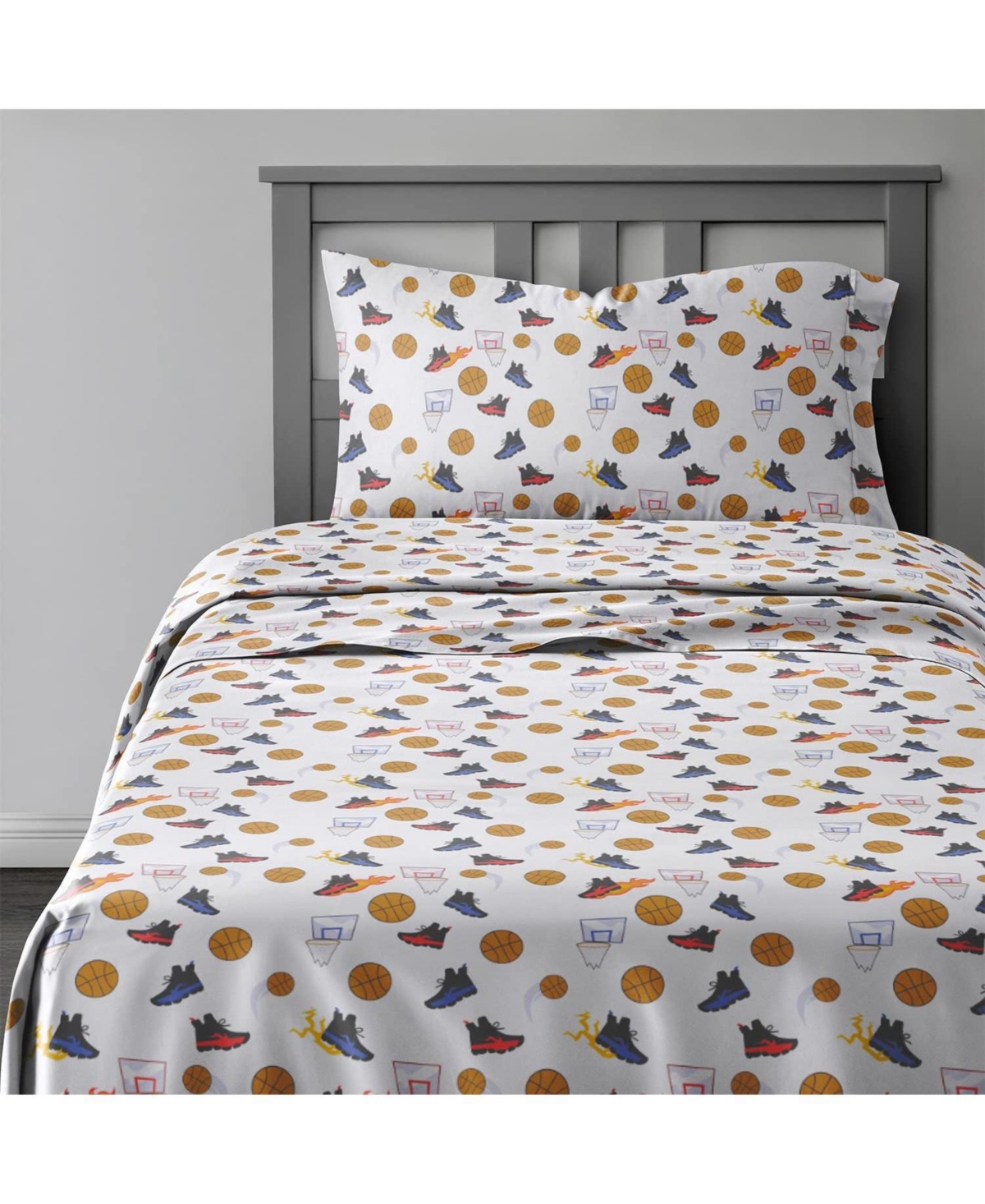 Click here for Kids 3 Piece Microfiber Sheet Set - Twin - Basketb... prices