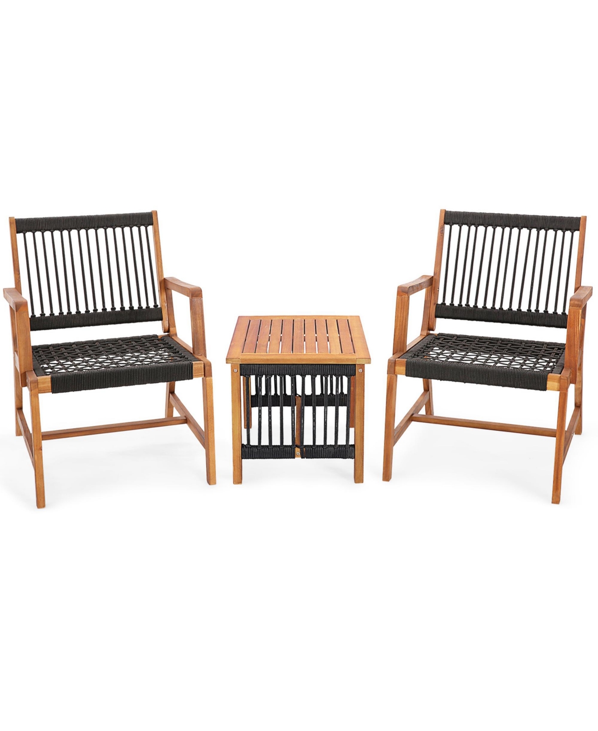 Click here for Patio 3pcs Acacia Wood Outdoor Furniture Bistro Se... prices