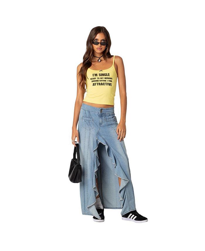 Edikted Women's I'm Single tank top - Macy's