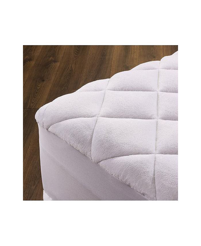 Circles Home CIRCLESHOME Double Puff Microfiber Fleece Mattress Pad ...