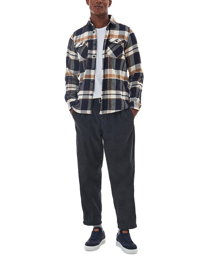 Barbour Men's Mountain Tailored Fit Long-Sleeve Button-Front Shirt - Macy's