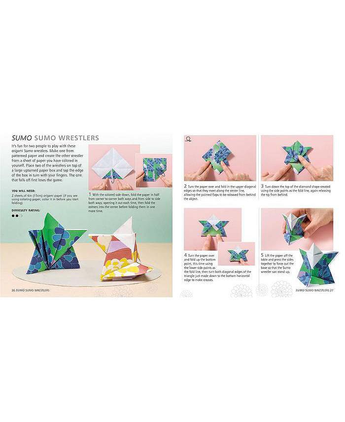 Barnes & Noble Mindful Japanese Origami- Paper Block Plus 64-Page Book ...