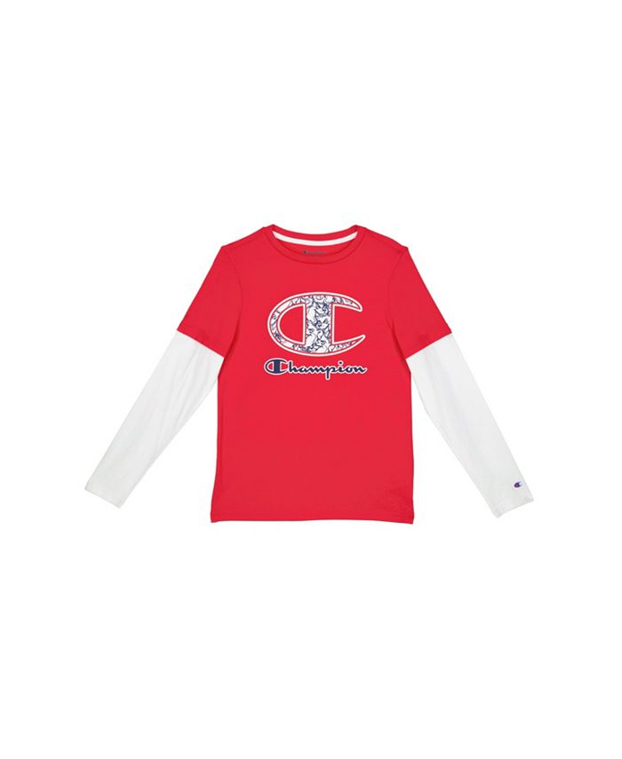 Champion Big Boys Long Sleeve 2Fer T-shirt - Macy's