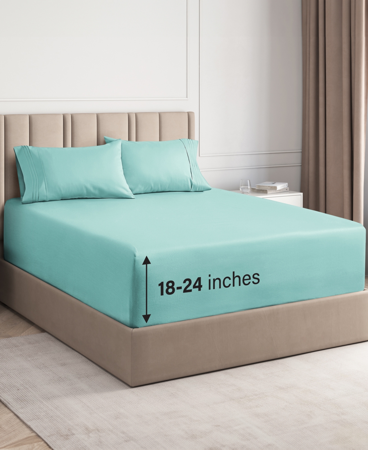 Click here for 4 Piece Extra Deep Pocket Microfiber Sheet Set - C... prices