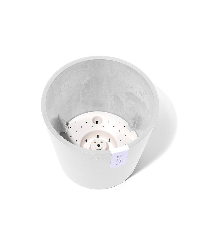 ECOPOTS Amsterdam Modern Round Planter with Water Reservoir, 8in - Macy's
