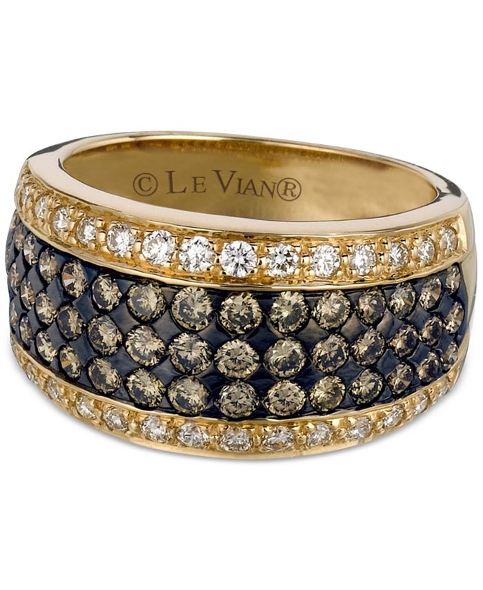 Le Vian Chocolatier® Chocolate Diamond & Vanilla Diamond Multirow Ring ...