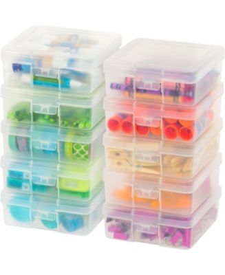 IRIS 10 Pack Small Plastic Hobby Art Craft Supply Organizer Storage ...