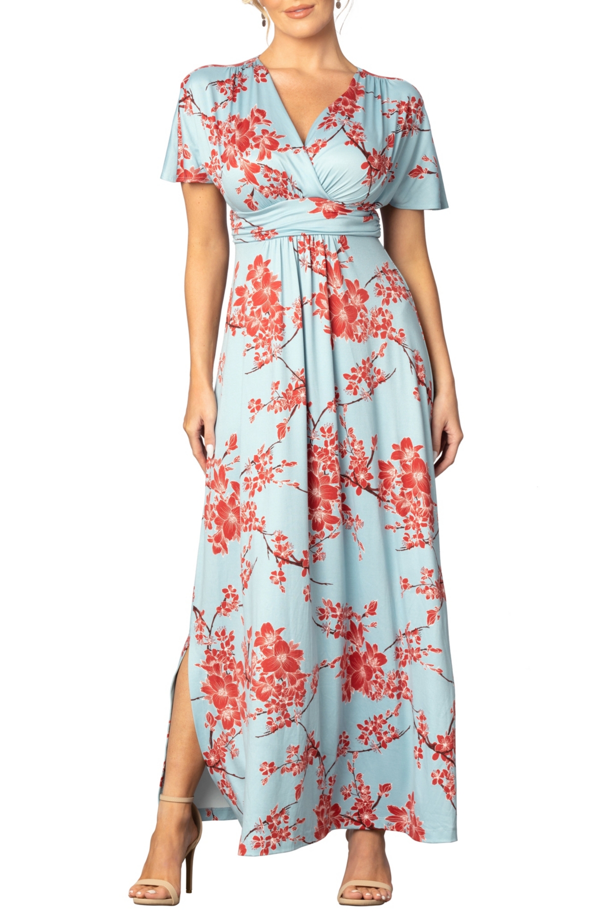 Click here for Kiyonna Womens Vienna Kimono Sleeve Long Maxi Dres... prices