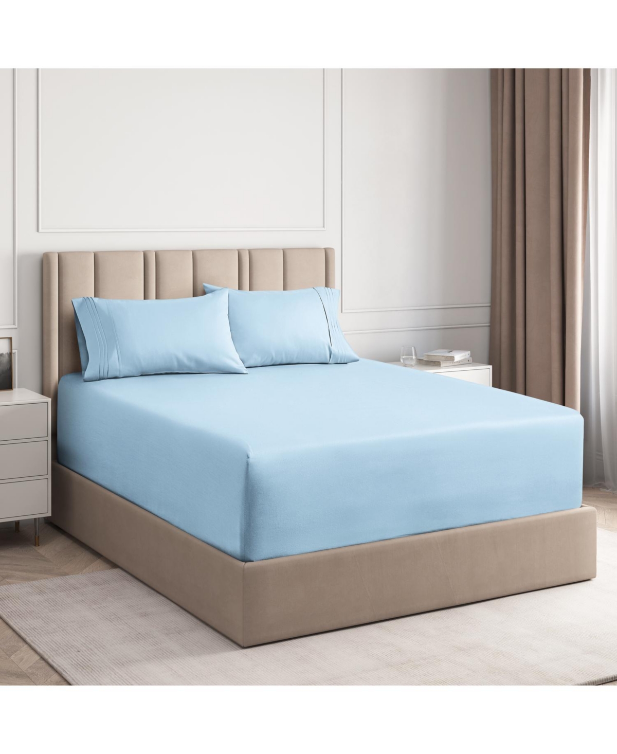 Click here for 4 Piece Extra Deep Pocket Microfiber Sheet Set - C... prices
