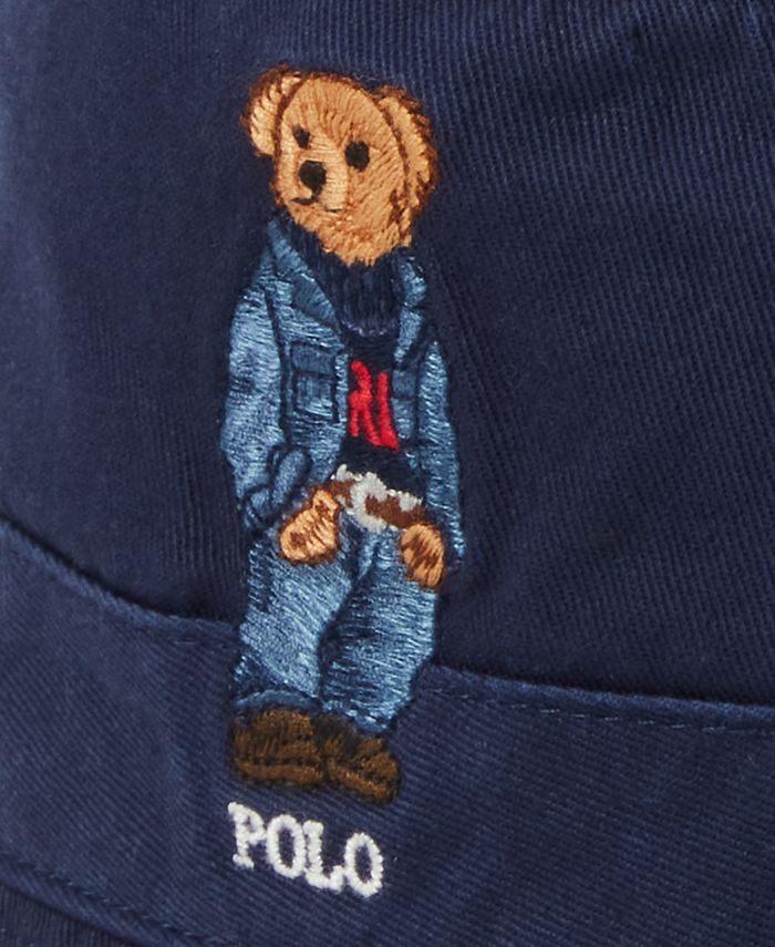 Polo Ralph Lauren Men's Cotton Polo Bear Twill Bucket Hat - Macy's