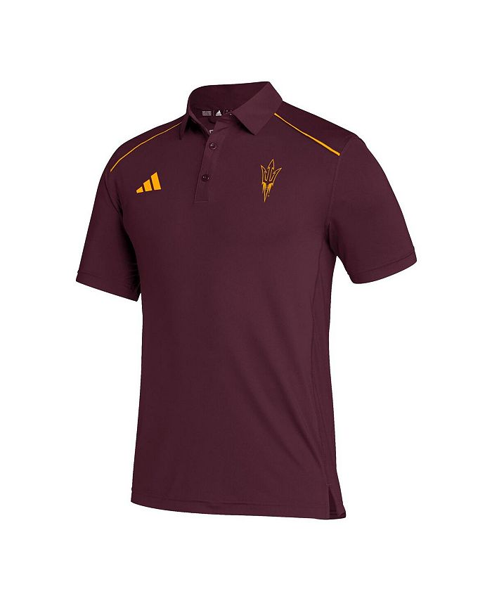 adidas Men's Maroon Arizona State Sun Devils Coaches AEROREADY Polo ...