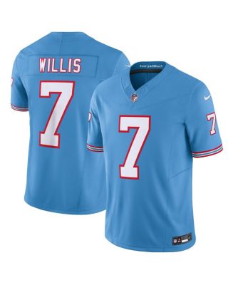 Men's Nike Malik Willis Light Blue Tennessee Titans Oilers Throwback ...