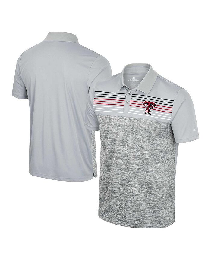 Colosseum Men's Gray Texas Tech Red Raiders Cybernetic Polo Shirt - Macy's