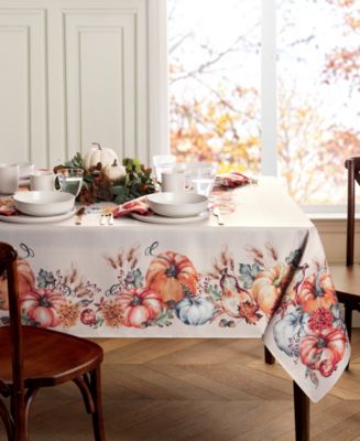 Elrene Botanical Harvest Pumpkin Table Linens Collection - Macy's