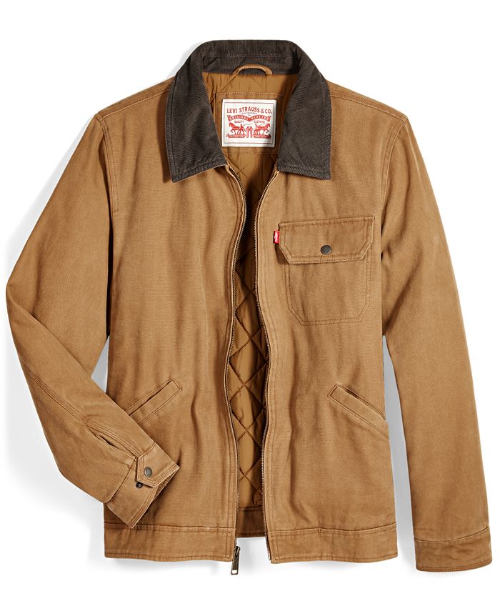 Levi's Levi’s® Men's Cotton Canvas Zip-Front Utility Jacket - Macy's