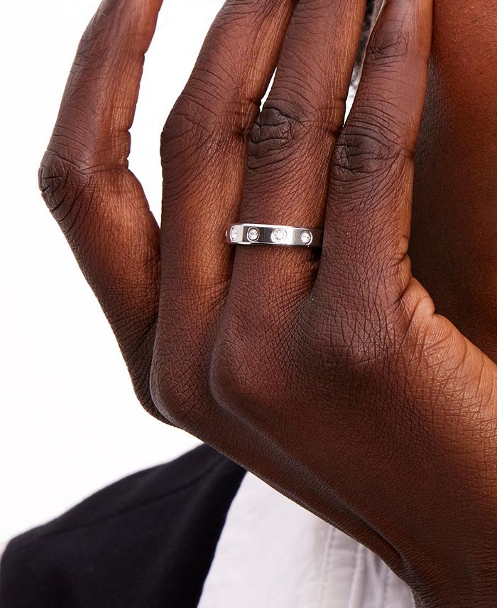 kate spade new york Silver-Tone Set In Stone Ring - Macy's