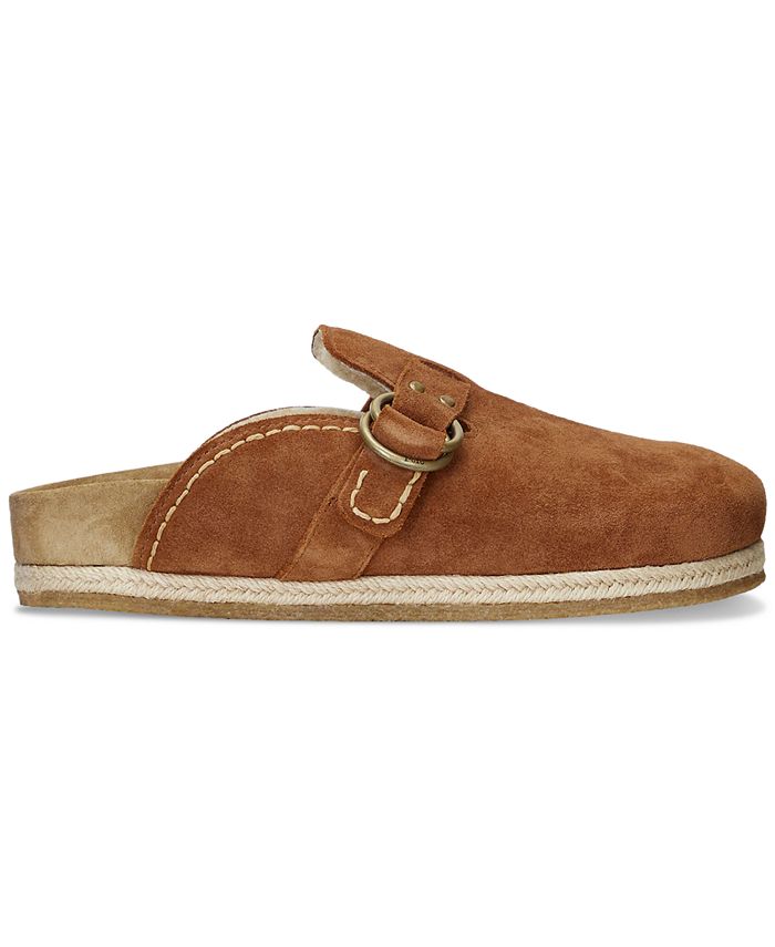 Polo Ralph Lauren Men's Turbach Shearling-Lined Suede Slip-On Clogs ...