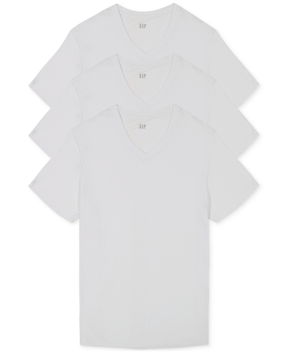 Click here for Gap Mens 3-Pk. Cotton V-Neck Undershirt - Optic Wh... prices