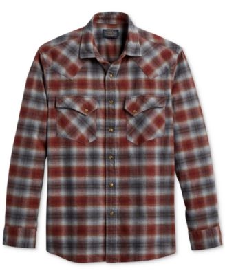 Pendleton Men's Wyatt Plaid Button-Down Western Shirt - Macy's