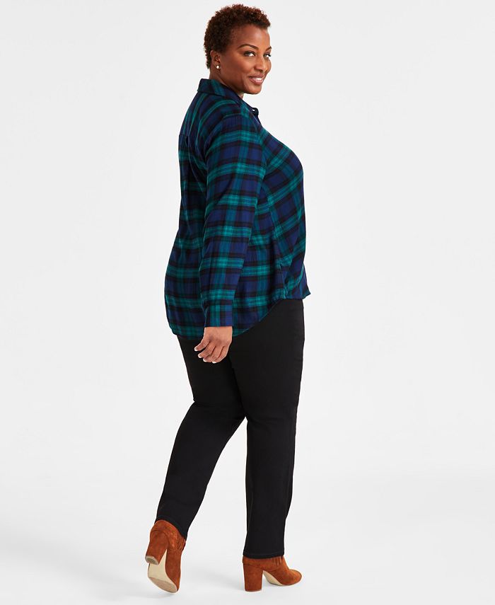 Style & Co Plus Size Perfect Shirt, Created for Macy's - Macy's