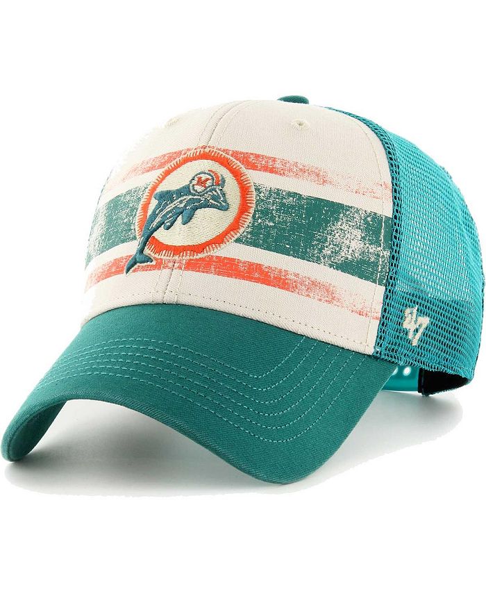 '47 Brand Men's Cream Miami Dolphins Breakout MVP Trucker Adjustable ...