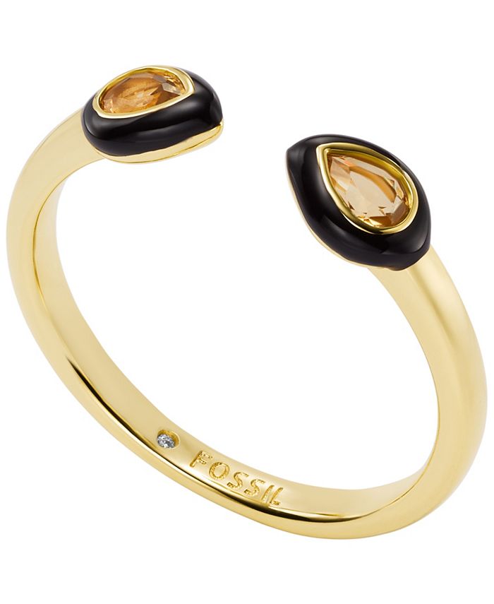 Fossil Candy Jewels Enamel Crystal Toi Et Moi Ring - Macy's