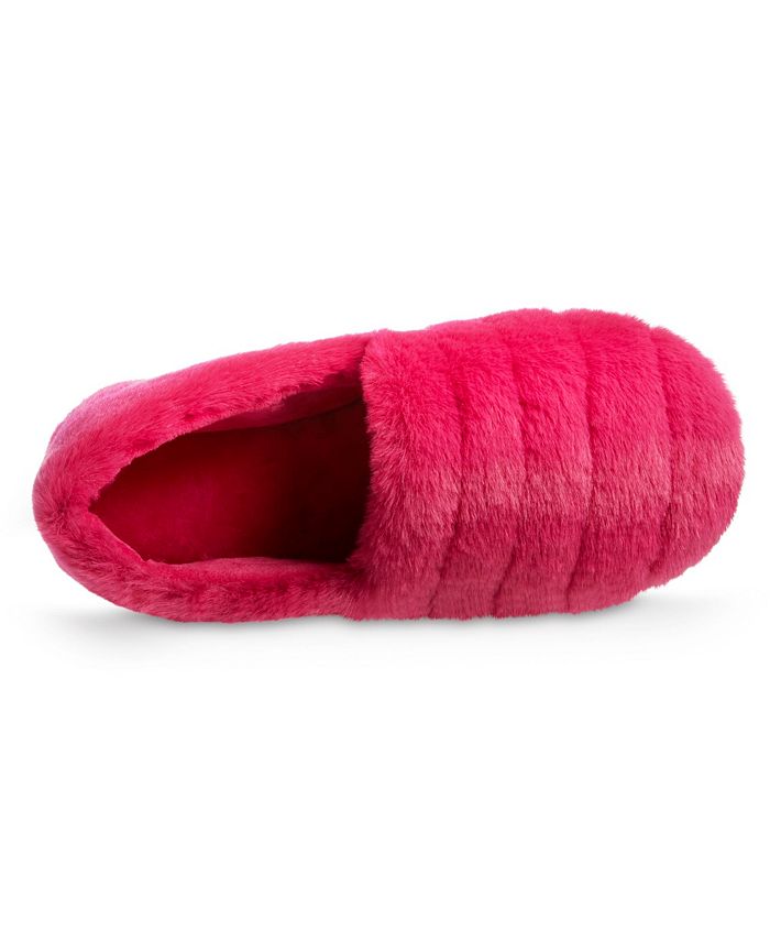 Isotoner Signature Women's Memory Foam Shay Faux Fur A-Line Slip On ...