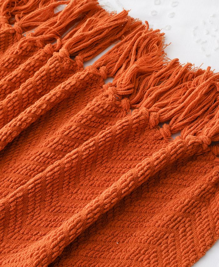 Battilo Classic Textured Woven Micro Chenille Throw, 50" x 60" - Macy's