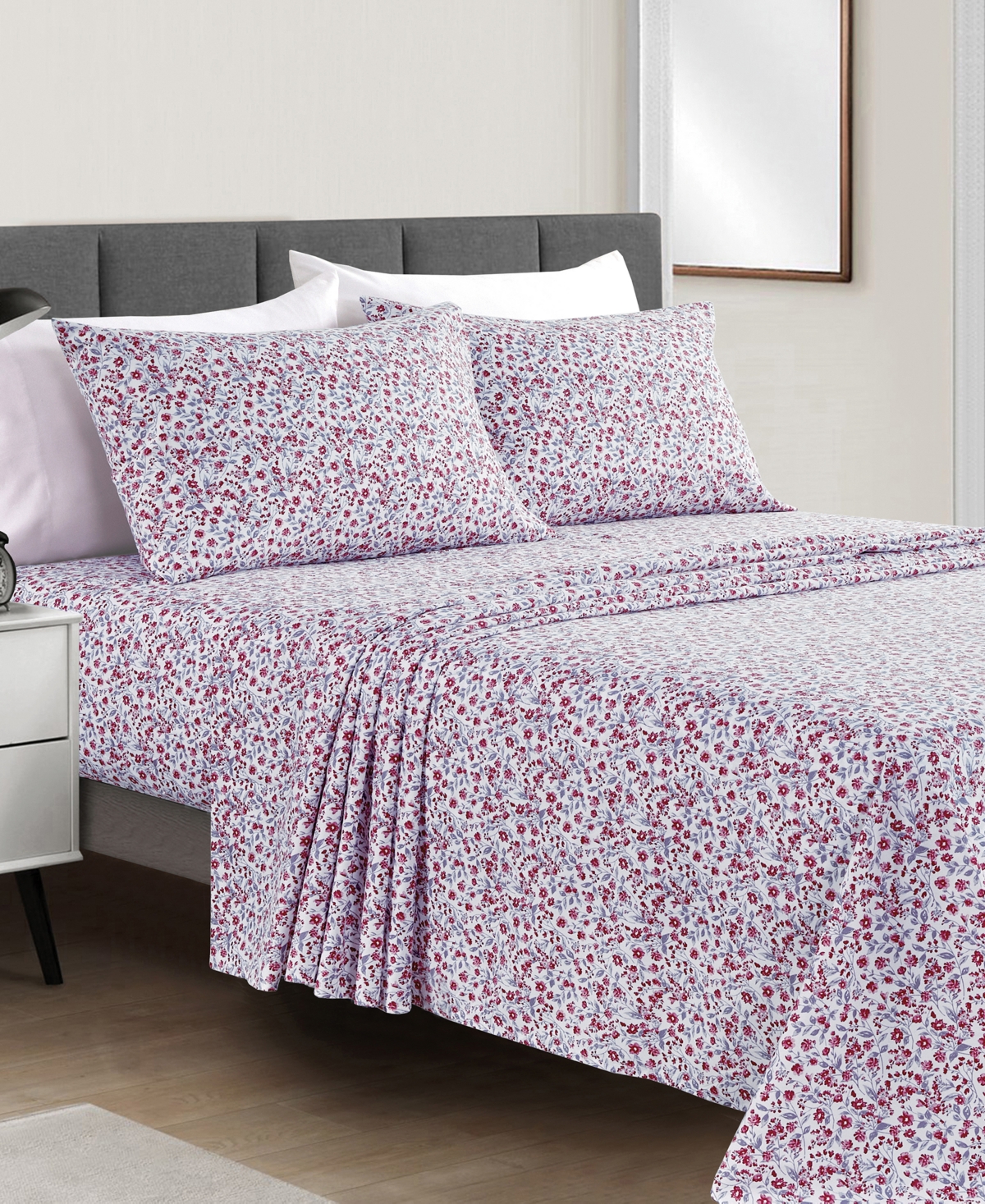 Click here for Sunham Microfiber Easy Care Printed 4-Pc. Sheet Se... prices